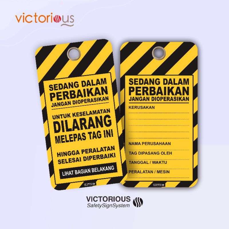 Jual TAG OUT LOTO OSHA PVC SEDANG DALAM PERBAIKAN JANGAN DIOPERASIKAN ...