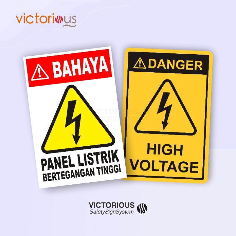 Jual Sticker Safety Sign K3 Rambu Bahaya Panel Listrik Bertegangan ...
