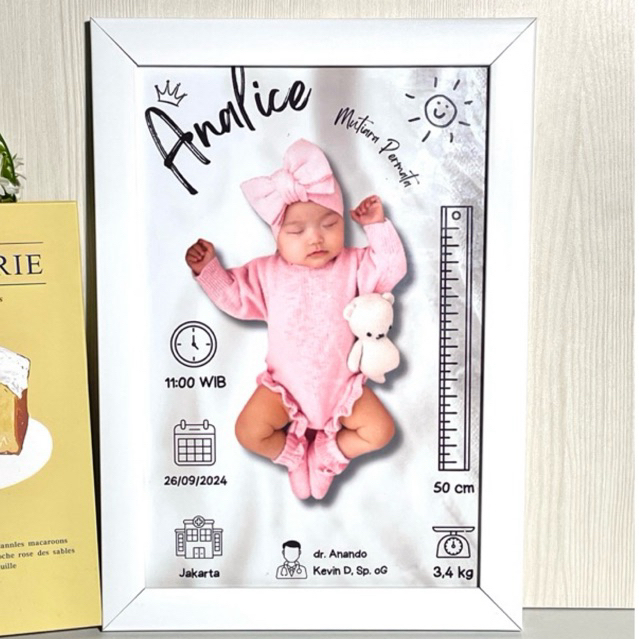 Jual NEW BORN FRAME | IDE KADO LAHIRAN | POP UP FRAME | PAPAN NAMA BAYI ...