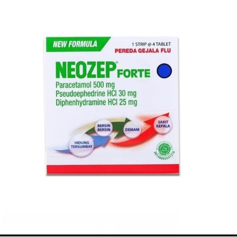 Jual [ Promo Extra ] NEOZEP Forte Pereda Gejala Flu 4Kaplet | Shopee ...