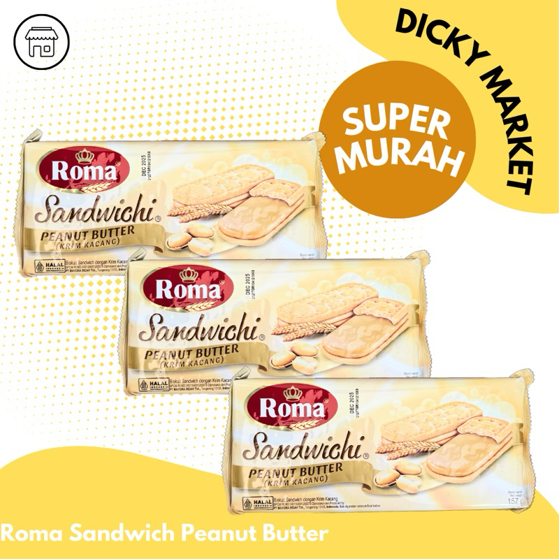 Jual Roma Sandwich Peanut Butter 157g | Shopee Indonesia