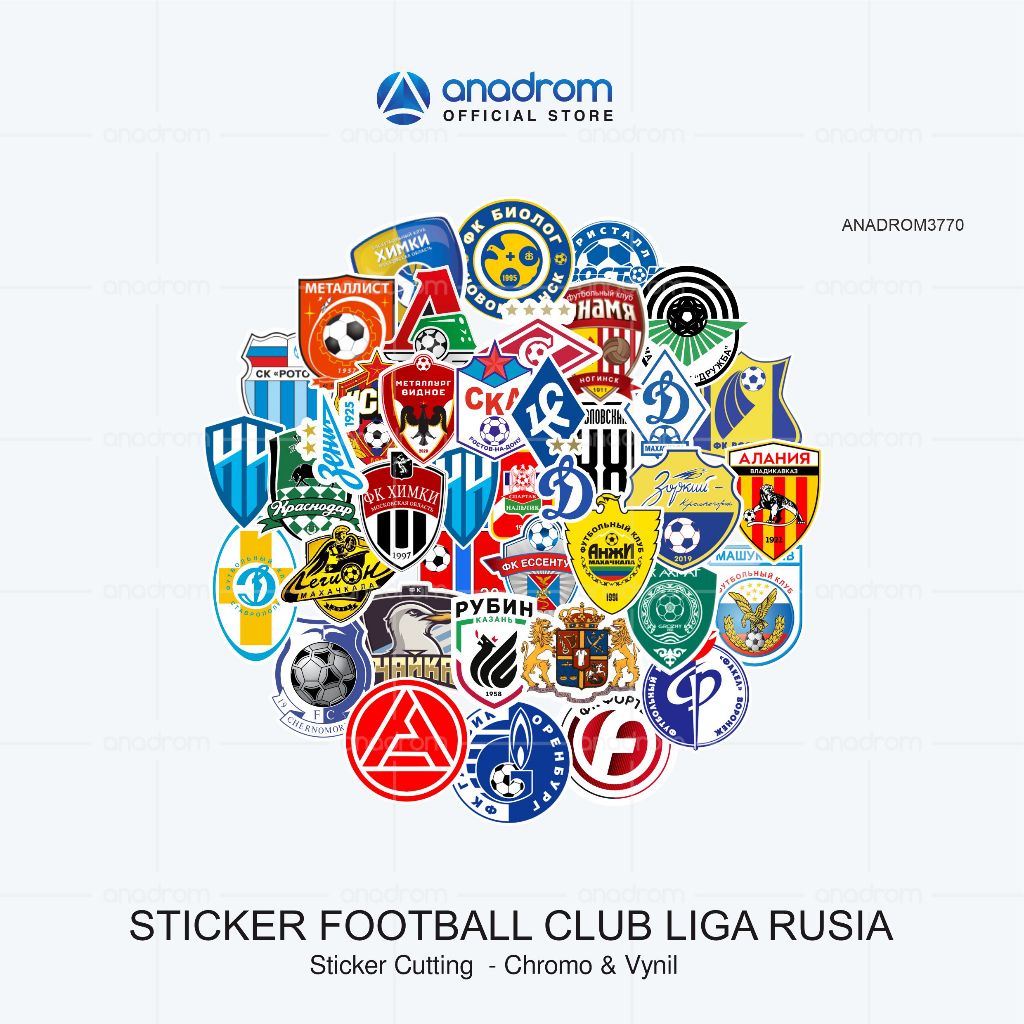 Jual Sticker Pack Logo Club Liga Rusia | Sticker Logo Club Sepak Bola ...