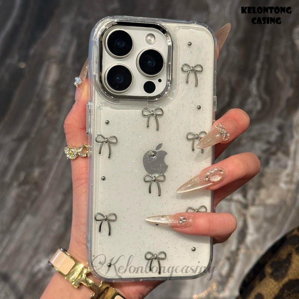 Jual ON TRENDING !!! CASE IPHONE RIBBON COQUEETE CLEAR RIBBON FOR 11 12 ...