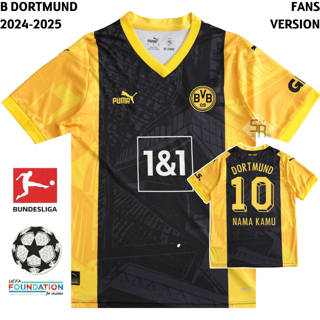 Jual Jersey Borussia Dortmund 2024 2025 4th Baju Bola dormun hitam ...