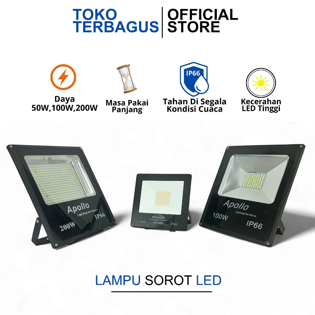 Jual Lampu Sorot Tembak Flood Light Led 20w 50w 100w 200w Super Terang Hemat Daya | Shopee Indonesia