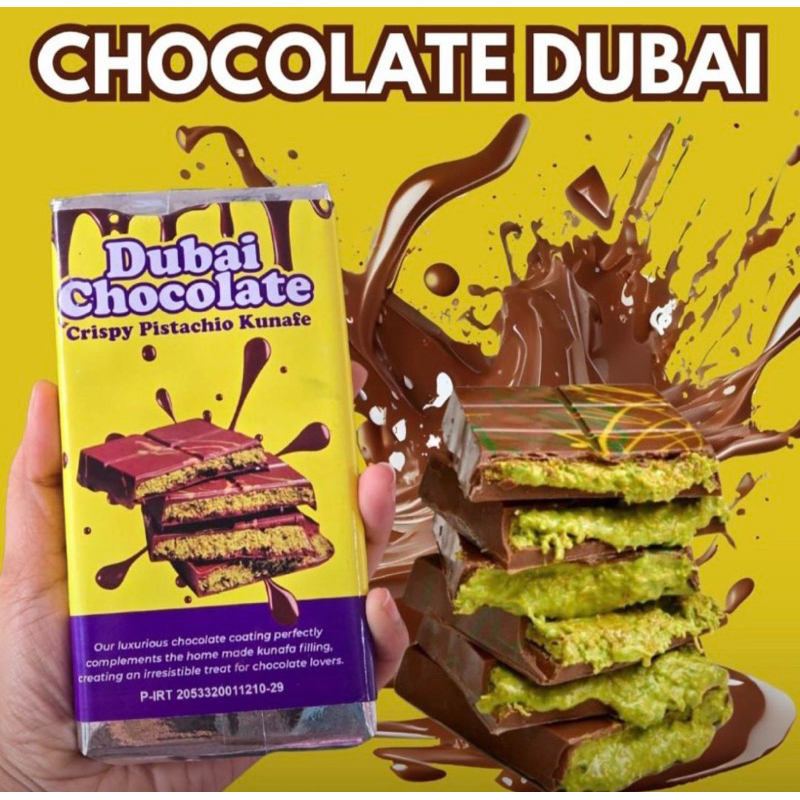 Jual CHOCOLATE DUBAI KUNAFA PISTACHIO MILK 250gr | Shopee Indonesia