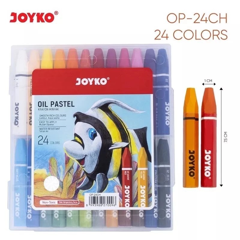 Jual Krayon Minyak Oil Pastel Joyko OP-24CH //OIL Pastel JOYKO/Crayon ...