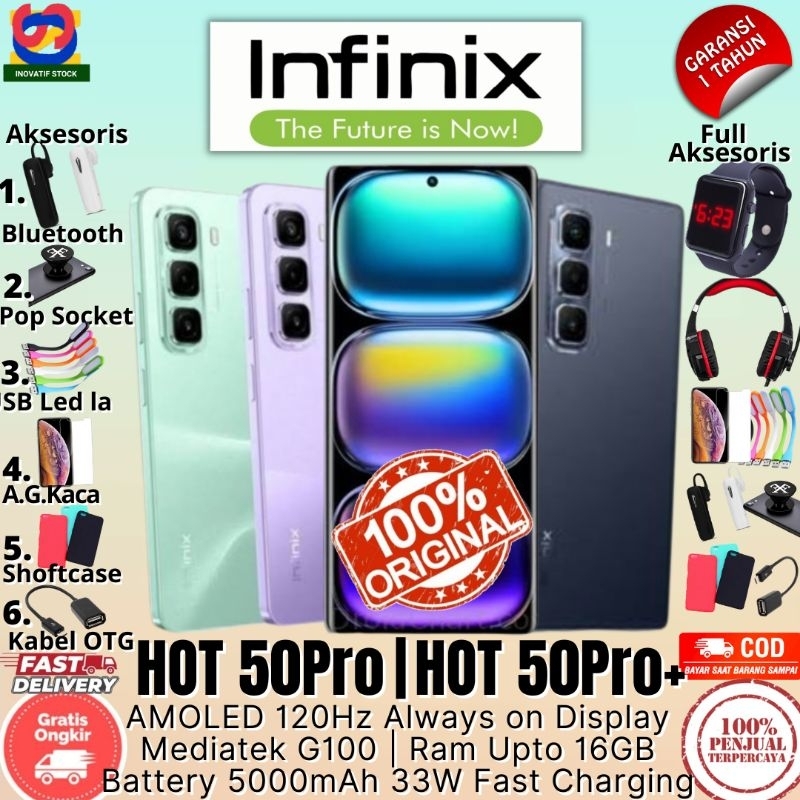 Jual HP BARU INFINIX HOT50 PRO | HOT 50 PRO PLUS 8/256GB Ram Upto 16GB ...