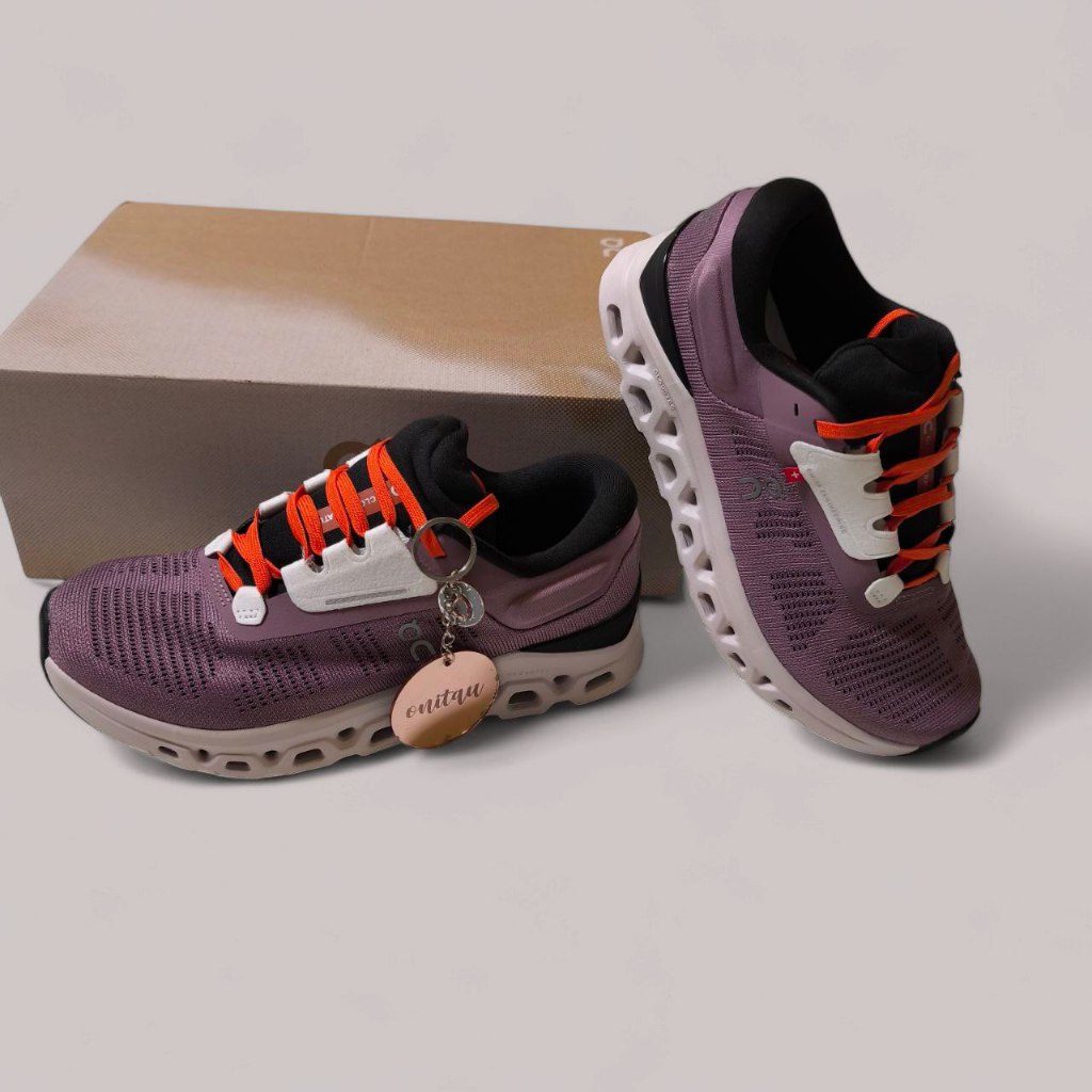 Jual Sepatu running road wanita on cloud stratus 3 quartz lily | Shopee ...