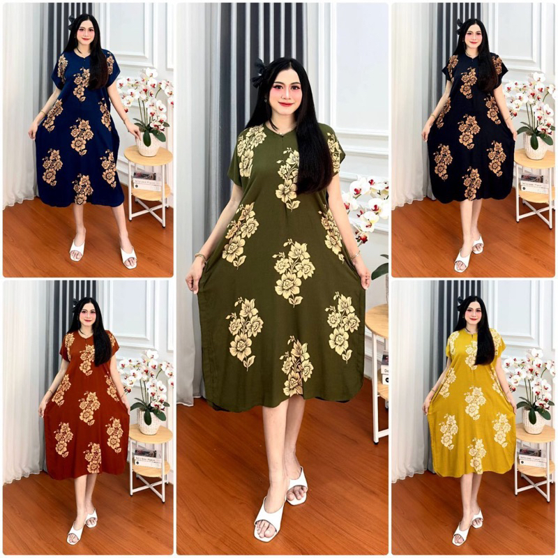 Jual DASTER DRESS FANDA BUNGA LD 115 / DASTER RAYON ADEM / DASTER MURAH ...