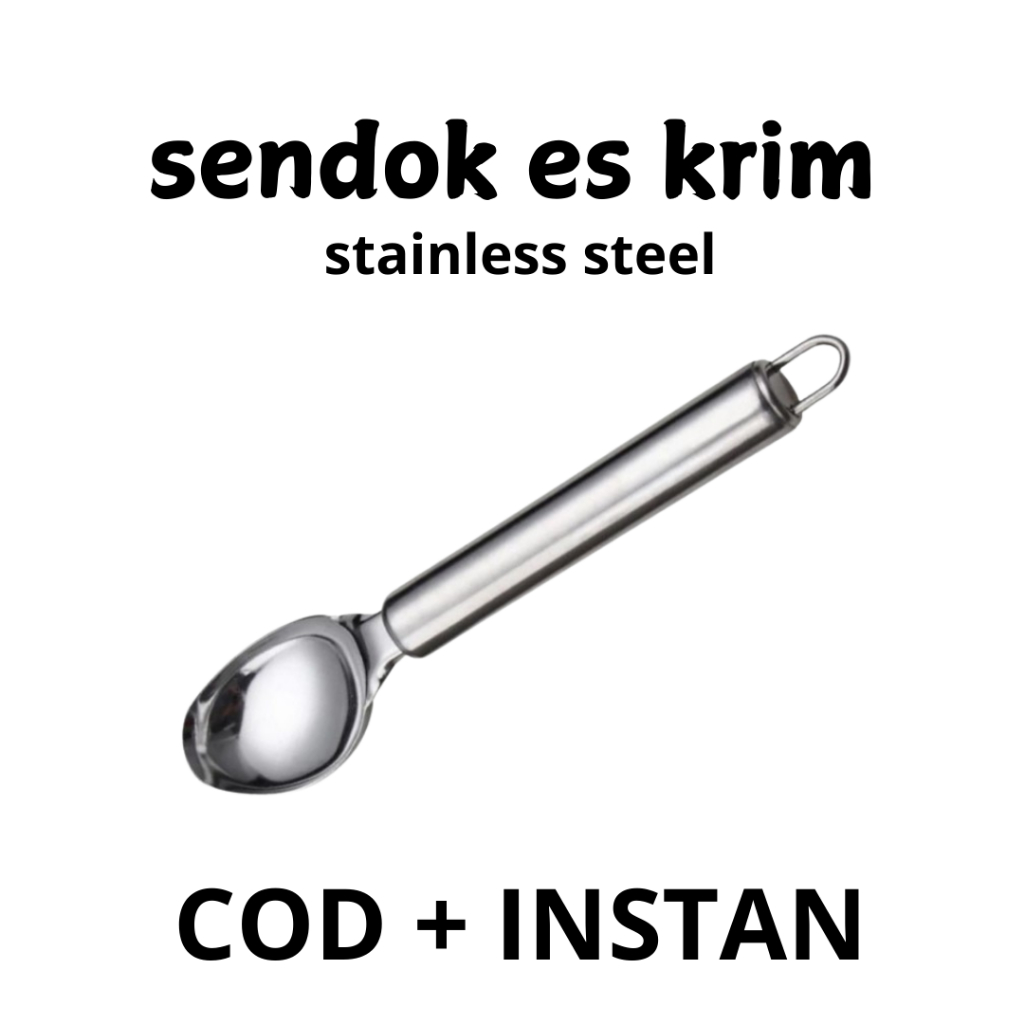 Jual Sendok Es Krim Stainless Aluminium Dimensi 4x4x18 cm | Shopee ...