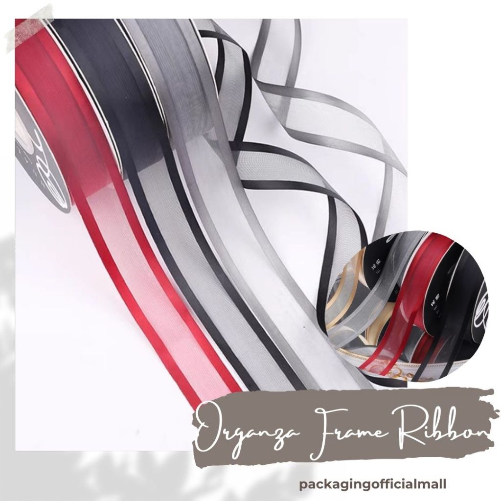 Jual ORGANZA FRAME RIBBON / PITA KAIN / PITA KADO / FLORIST SUPPLY ...
