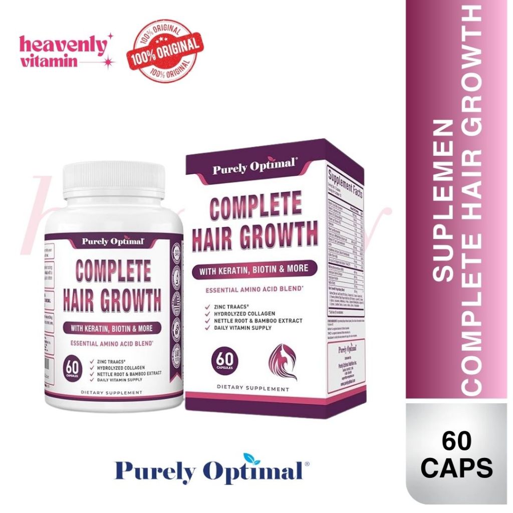 Jual Purely Optimal Complete Hair Growth with Biotin, Keratin & More ...