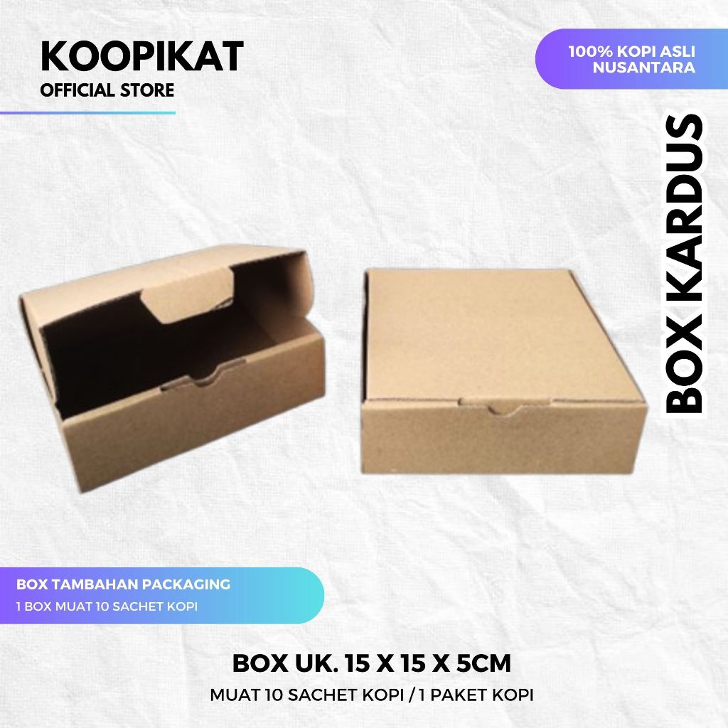 Jual Kardus Box Ekstra Packaging Kopi Untuk 10 Sachet Ukuran 15x15x5cm ...