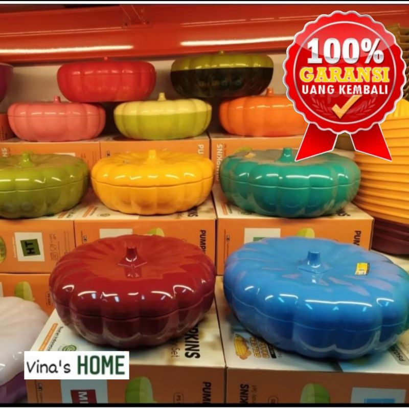 Jual (GARANSI PECAH DIGANTI) Pumpkin set melamin original - candy set ...