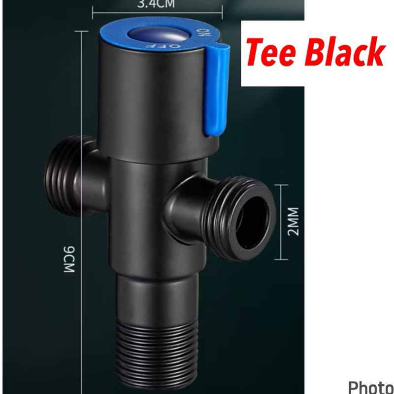 Jual Stop Kran Closet/ Kran Toilet STOP KRAN T CLOSET HITAM DOP/ Kran ...