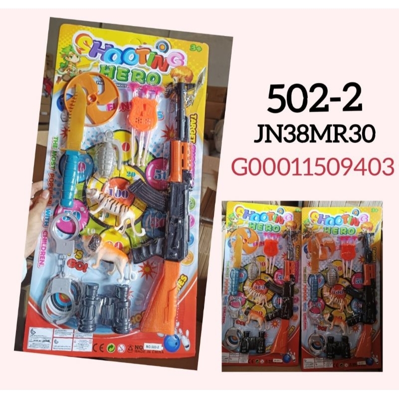 Jual Mainan Anak Cowok Pistol Set / Gun Set Shooting Hero Pistol ...