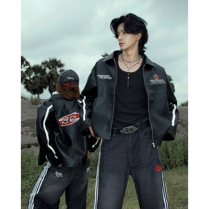 Jual POSPICC x TELEPATI.CHE AFFECTION LEATHER JACKET | Shopee Indonesia