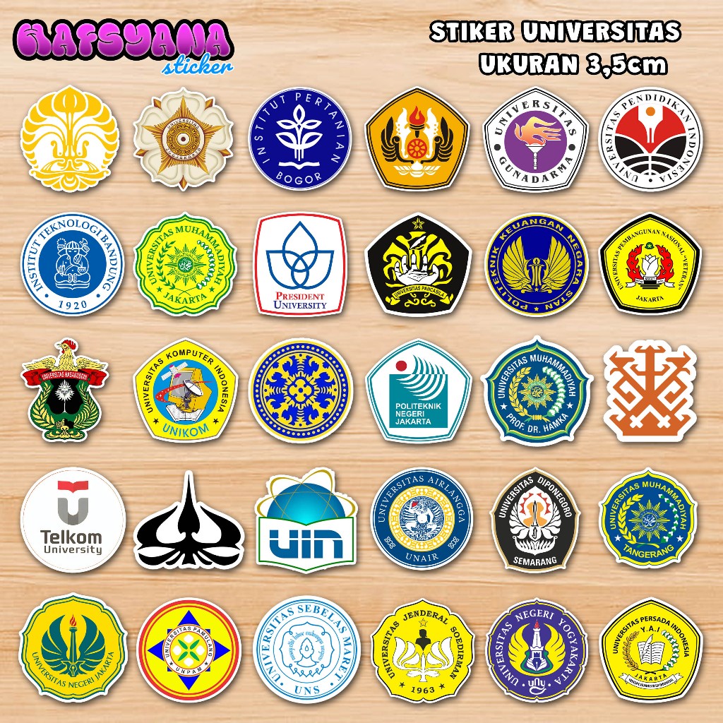 Jual Stiker universitas stiker kampus UI UNJ ITB IPB UGM UNDIP UNPAD ...