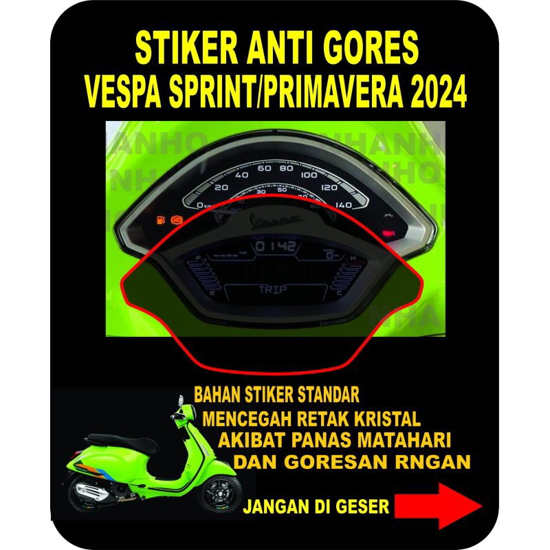 Jual stiker anti gores/retak Spidometer VESPA SPRINT/PRIMAVERA 2024/ ...