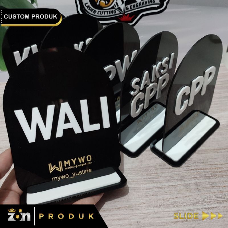 Jual Table Sign Wedding/Papan Tanda Meja Akrilik Custom/ Papan Meja ...