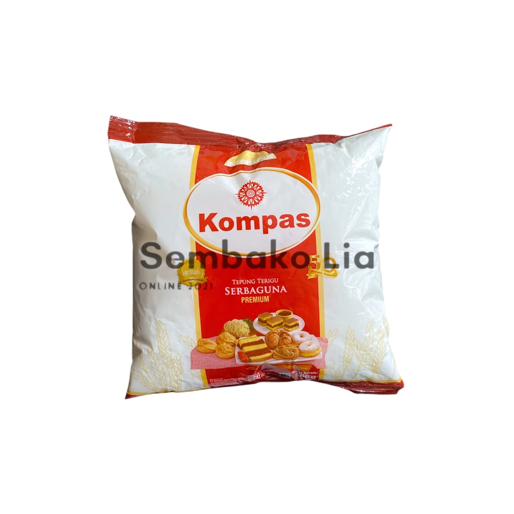 Jual Tepung Terigu KOMPAS 500gr Kompas Tepung Terigu Serbaguna 500gr ...