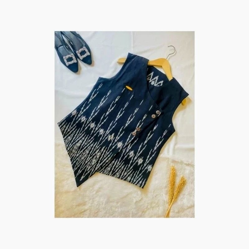 Jual VEST TENUN KARTINI | OUTER TENUN WANITA | ATASAN TENUN | Shopee ...