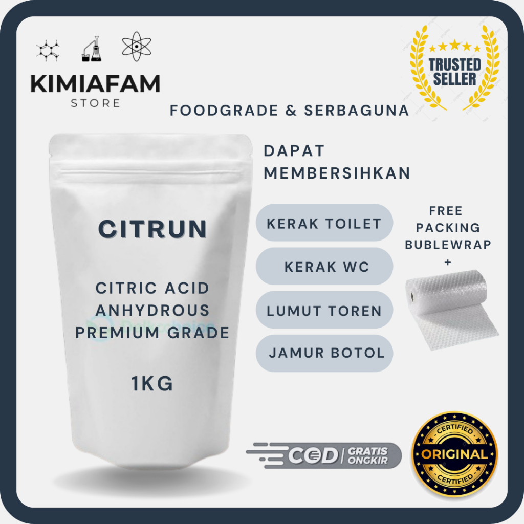 Jual Citrun Pembersih 1kg Serbaguna Tekstur Kasar Monohydrate Foodgrade ...