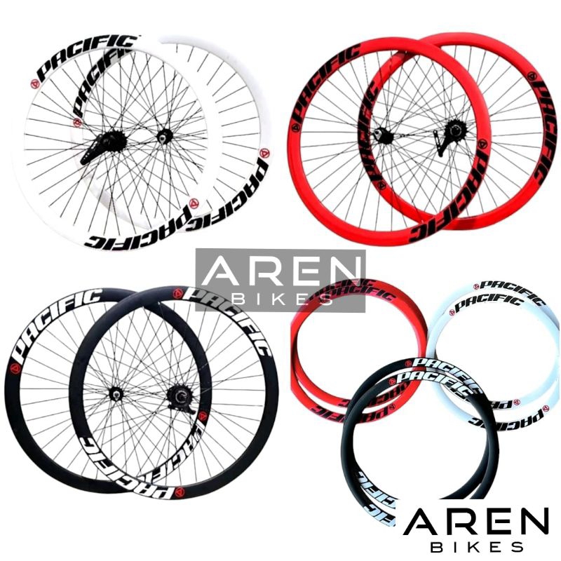 Jual WHEELSET SEPEDA 700C 700 C PACIFIC 4CM TORPEDO RODA JADI SIAP ...