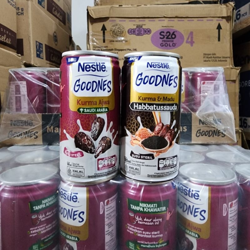 Jual NESTLE GOODNES SUSU STERIL KURMA AZWA DAN HABBATUSSAUDA | Shopee ...