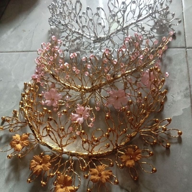 Jual (termurah) MAHKOTA KRUN WARNA (tersedia maroon, silver, pink fanta ...