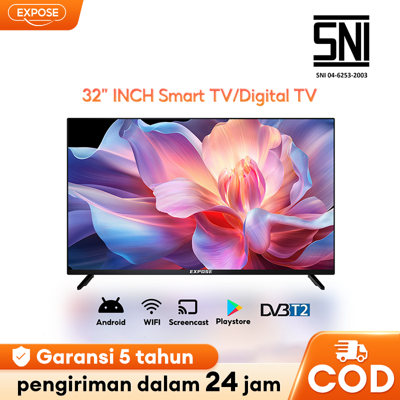 Jual EXPOSE TV Digital 32 inch smart tv led Android12.0/OS Android ...