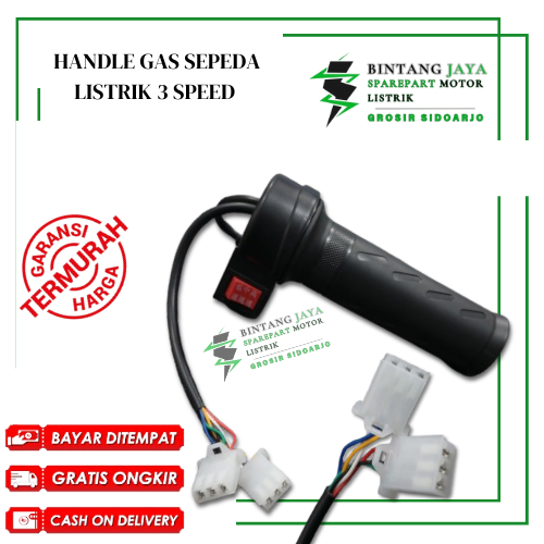 Jual HANDLE GAS SEPEDA LISTRIK UNIVERSAL 12V-72V THROTTLE GAS 3 SPEED ...