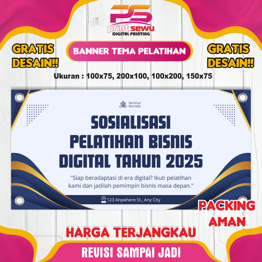 Jual CETAK BANNER/SPANDUK TEMA PELATIHAN | BANNER CUSTOM | BISA GRATIS ...