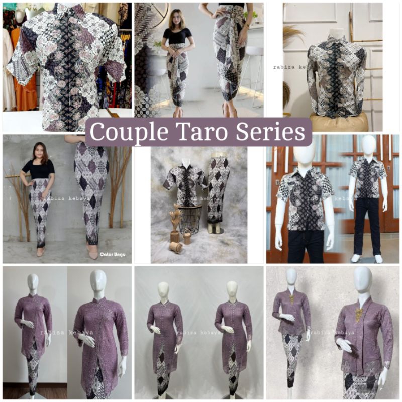 Jual Stelan Couple Pasangan Keluarga Warna Taro Kemeja Batik Dewasa ...
