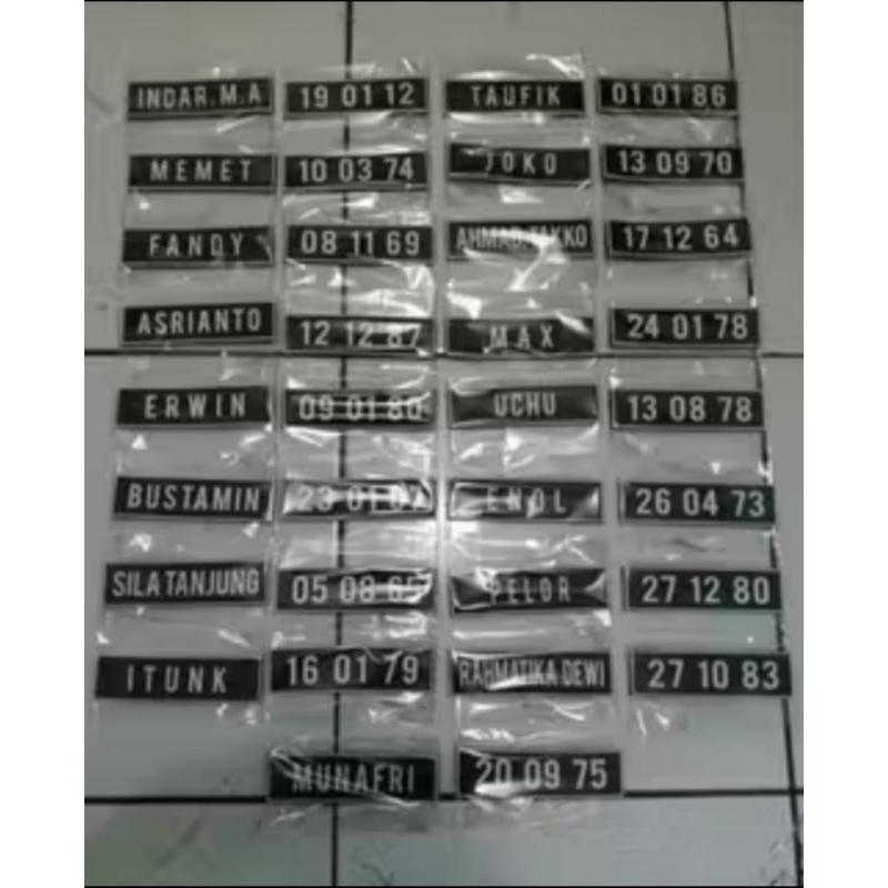 Jual Patch Rubber Nama Custom | Shopee Indonesia
