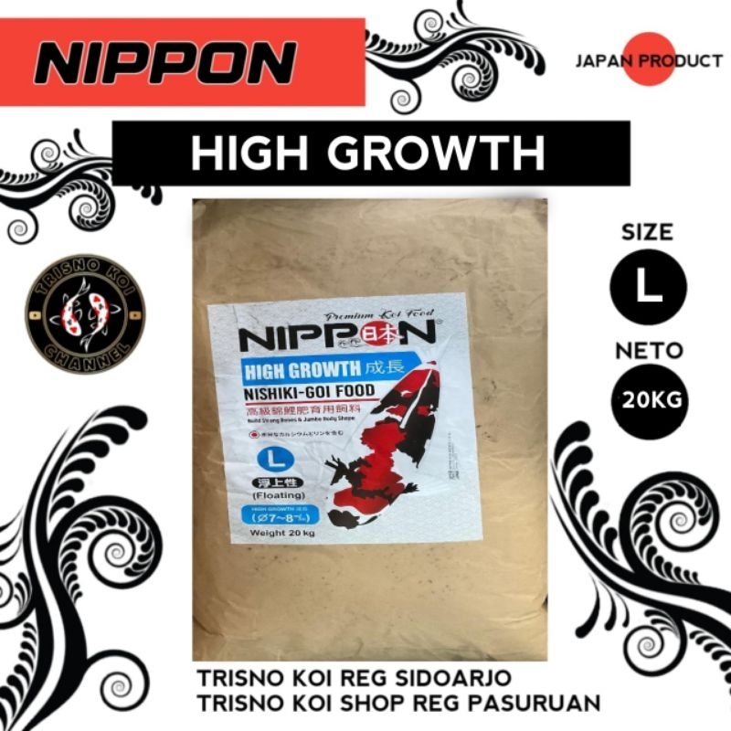 Jual NIPPON HIGH GROWTH 20kg Floating Koi Food Impor - L | Shopee Indonesia