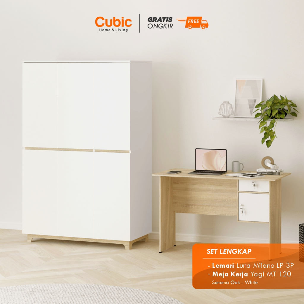 Jual Cubic Set Kamar Tidur / Paket Kamar Bronze 3 / LUNA MILANO LP 2P/3P + YAGI MT 120 | Shopee ...