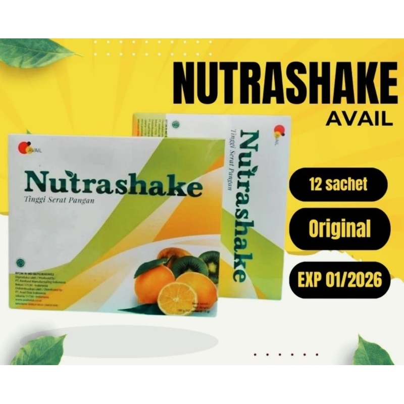 Jual Nutrishake AVAIL Nutrisi Herbal Kaya Serat 12Sachet Minuman Kesehatan Suplemen Tubuh ...