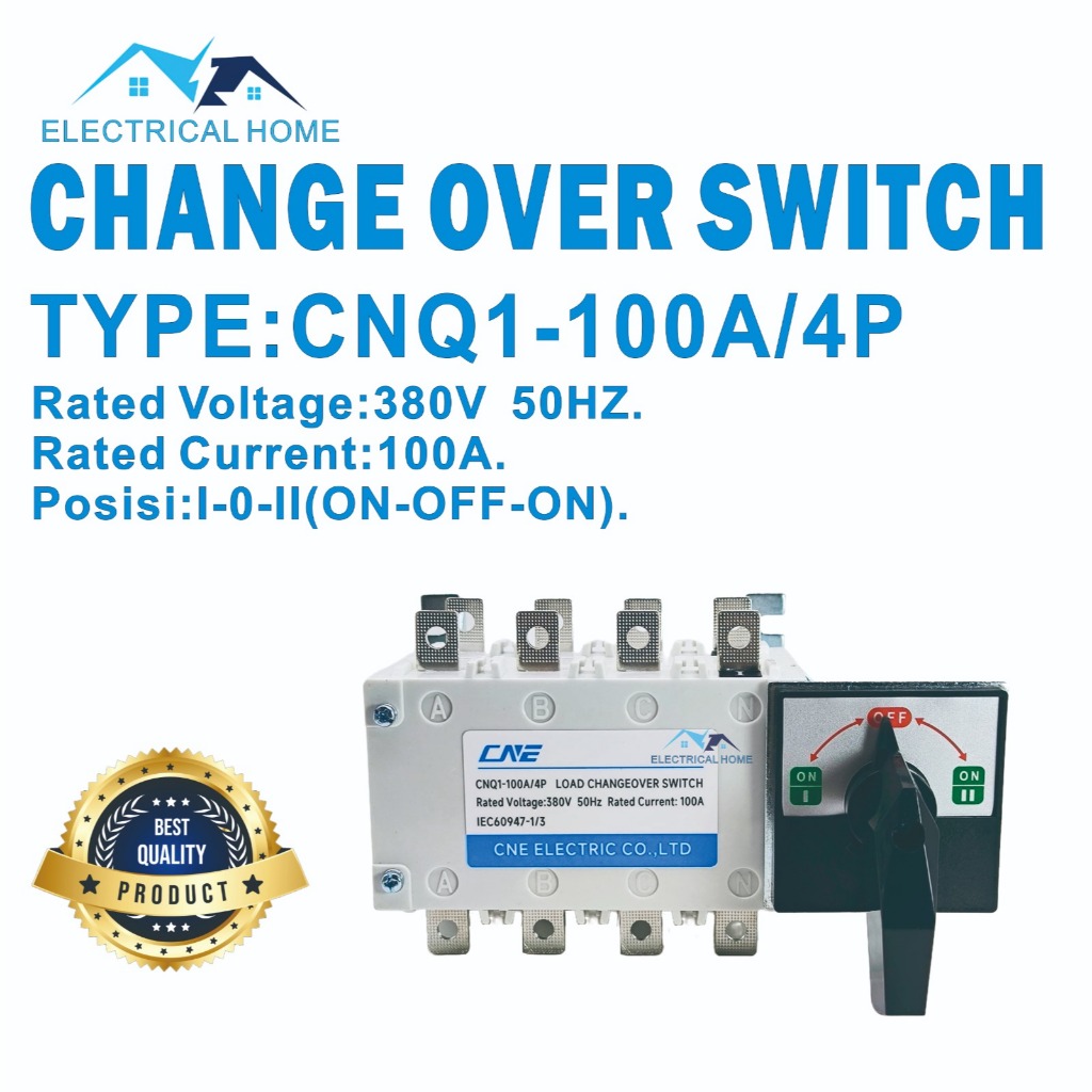 Jual COS/Change Over Switch/Ohm Saklar 4P 100A(I-0-II) | Shopee Indonesia