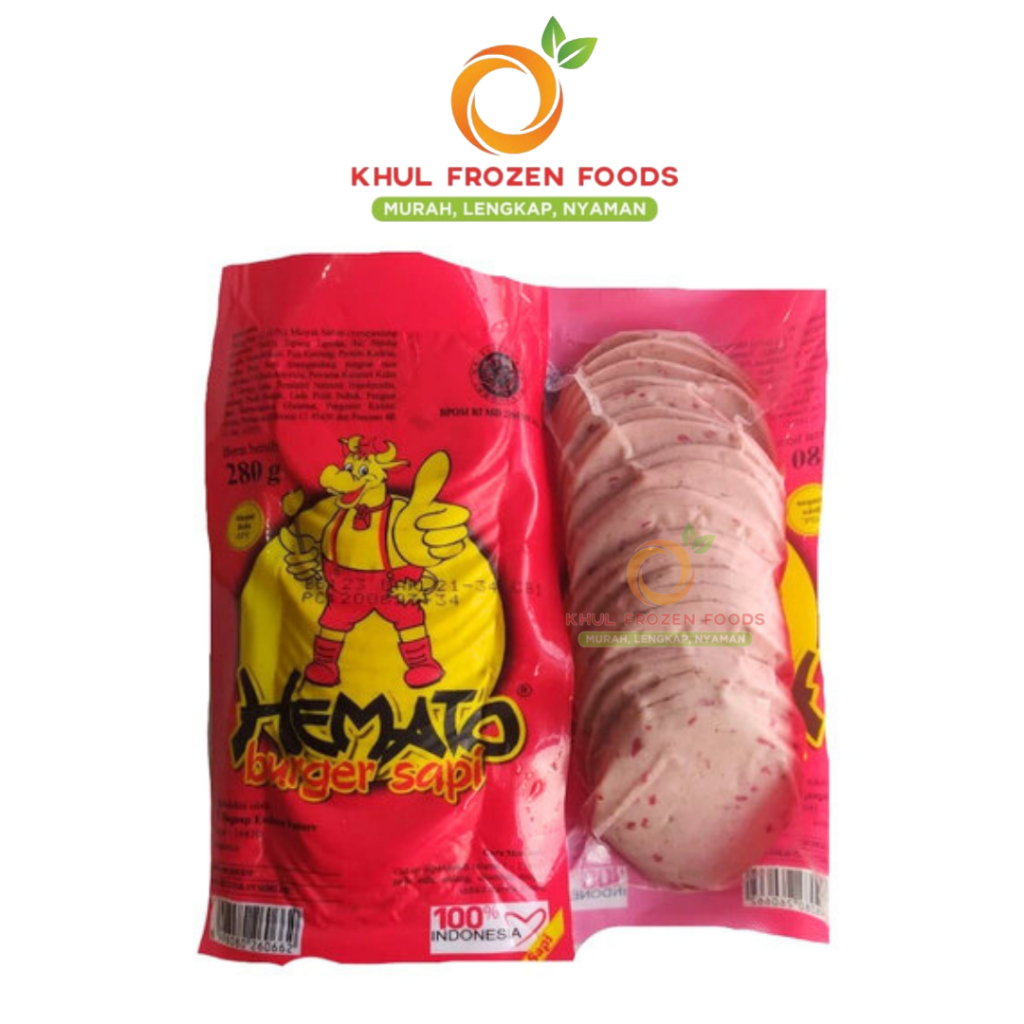 Jual Hemato Burger Sapi Mini 280gr / HEMATO / Burger sapi / Burger mini ...