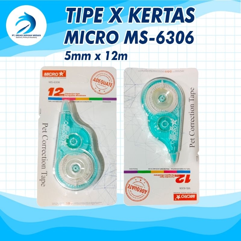 Jual Correction tape / tip-X/Tipe-X/roll/kertas micro star 5mmx12m | Shopee Indonesia