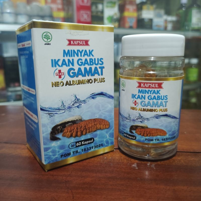 Jual NEO ALBUMINO PLUS GAMAT EMAS GOLD 60 KAPSUL MINYAK IKAN GABUS BPOM | Shopee Indonesia