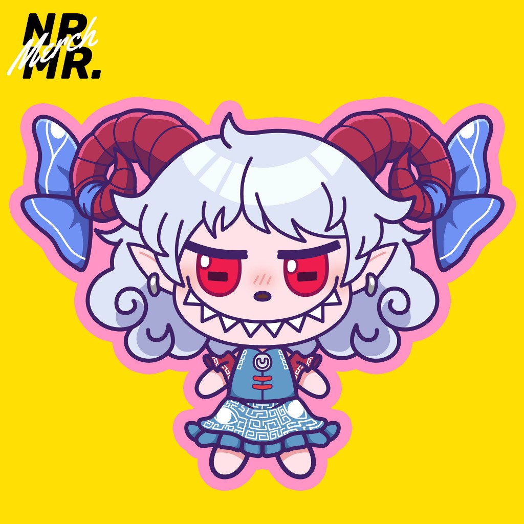 Jual Yuuma Toutetsu Fumo x Labubu meme parody Touhou Project Sticker ...