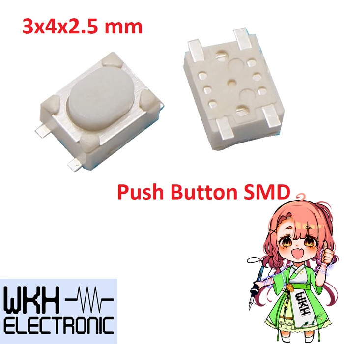 Jual Tactile switch 3X4X2.5mm SMD Push Button Reset Momentary Tact ...