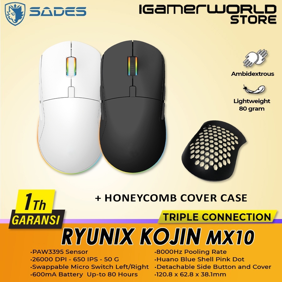 Jual Ryunix Kojin MX10 / MX-10 Hotswap 8K Wireless Three Mode Gaming ...