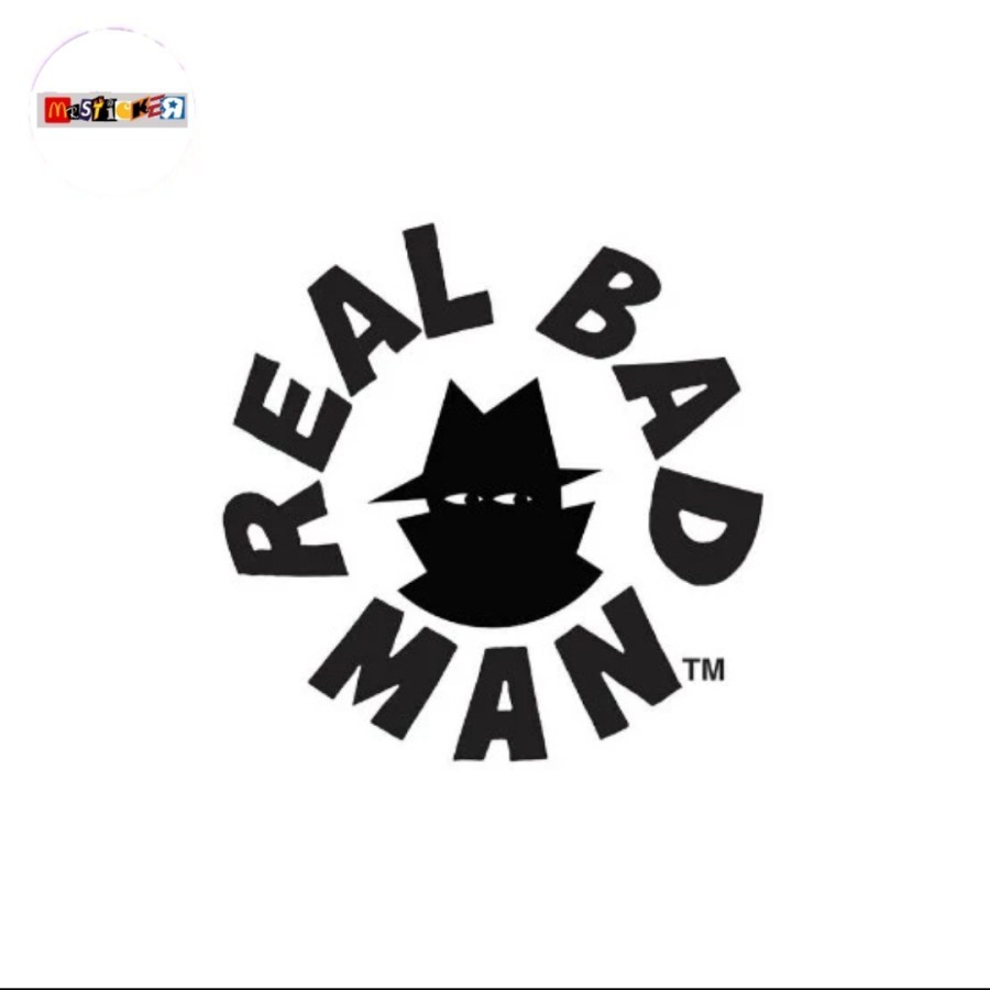 Jual sticker REAL BAD MAN logo rounded stiker | Shopee Indonesia