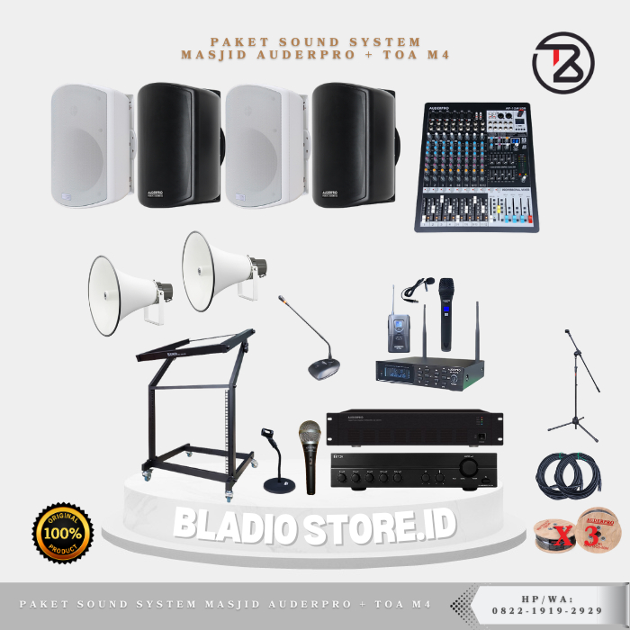 Jual Paket Sound System Masjid AUDERPRO - TOA M4 Berkualitas Jakarta Barat | Shopee Indonesia