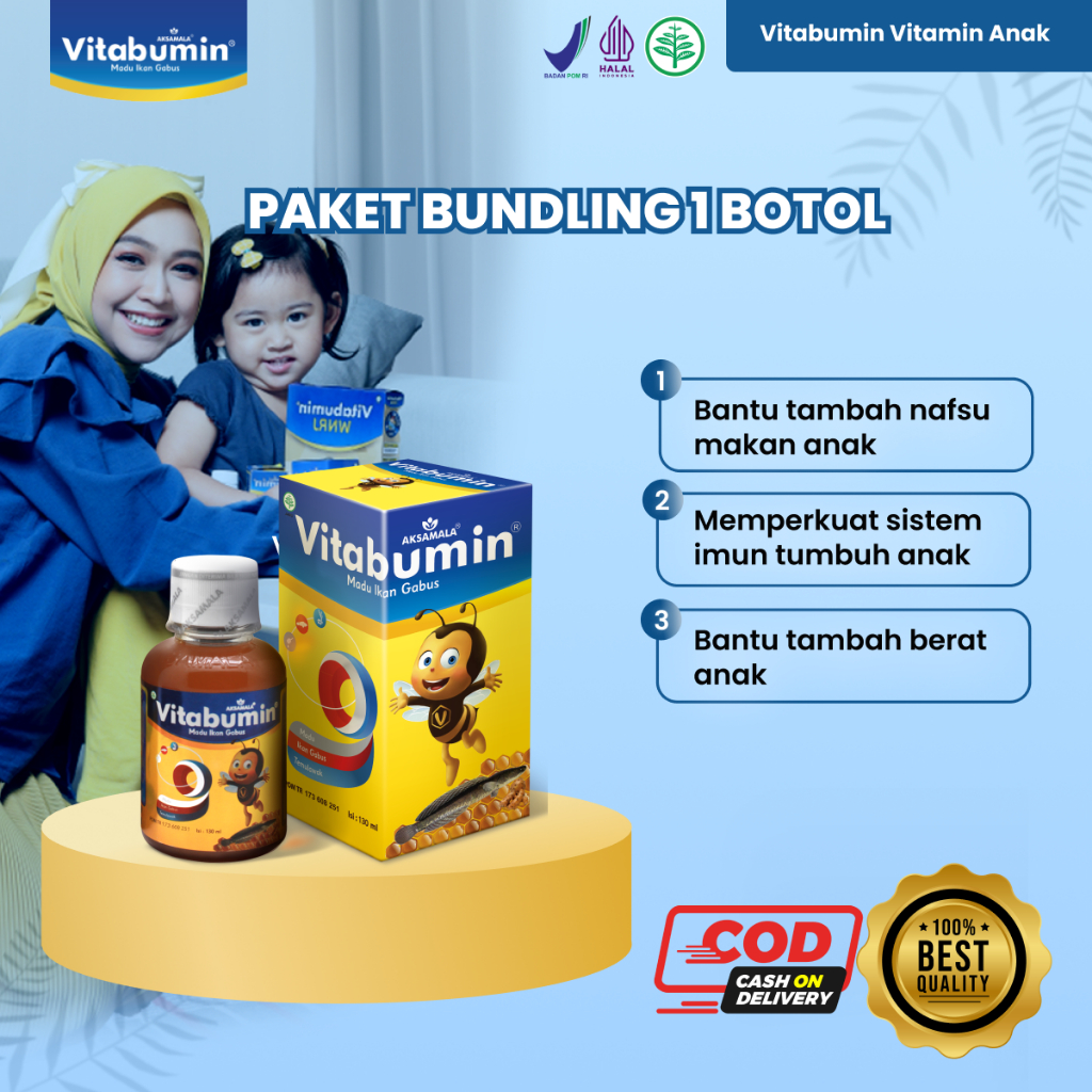 Jual VITABUMIN 130 ml - Vitamin Anak Paling Laris I Penambah Nafsu Makan Anak | Madu Ekstrak ...