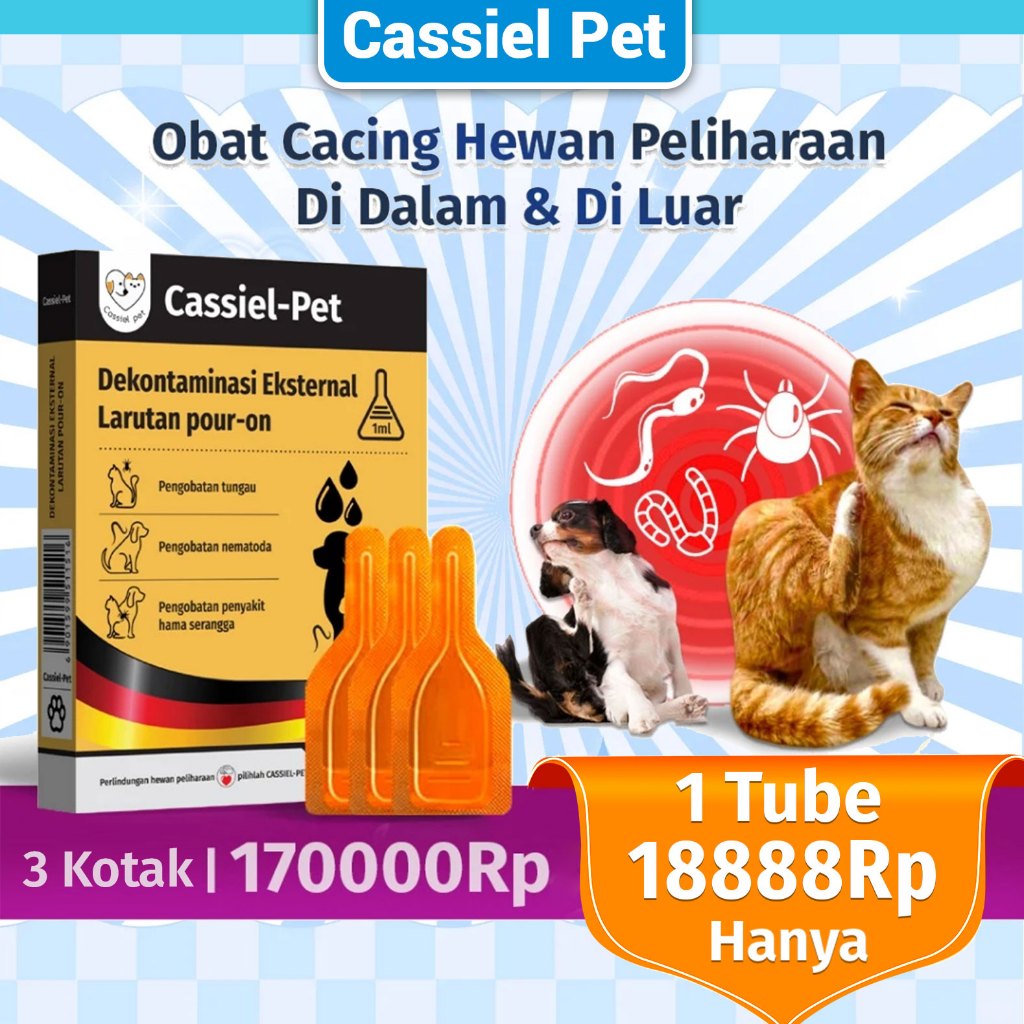 Jual Cassiel Pet Obat Hewan Pengobatan Dan Anti-Nyamuk Dan Kutu Repelan ...